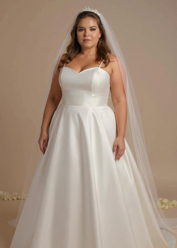 Izzy satin bridal gown - Plus Size Perfection Bridal